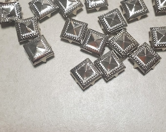 Square Pyramid Studs | Etsy