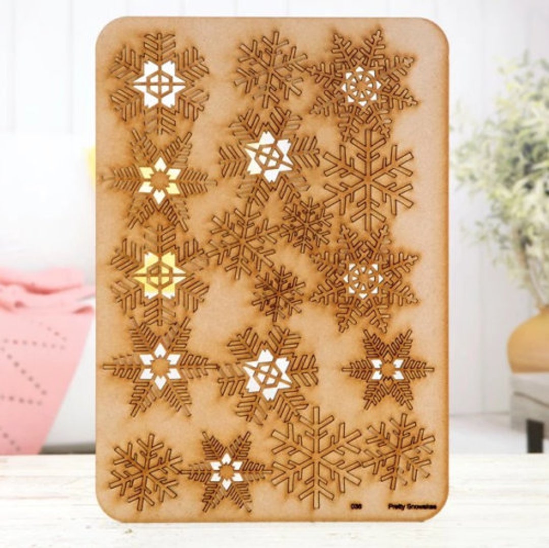 Craftbuddyus MDF A4 Grab Sheet - Pretty Snowflakes, Wood Crafts, DIY - Etsy