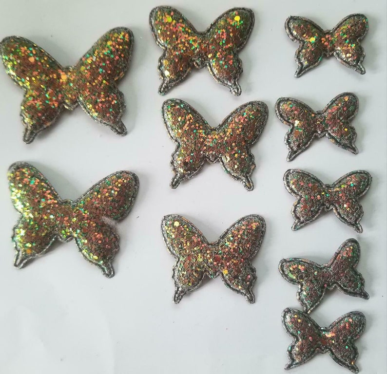 Craftbuddyus Pack of 10 Sequin Butterfly Embellishments - Etsy