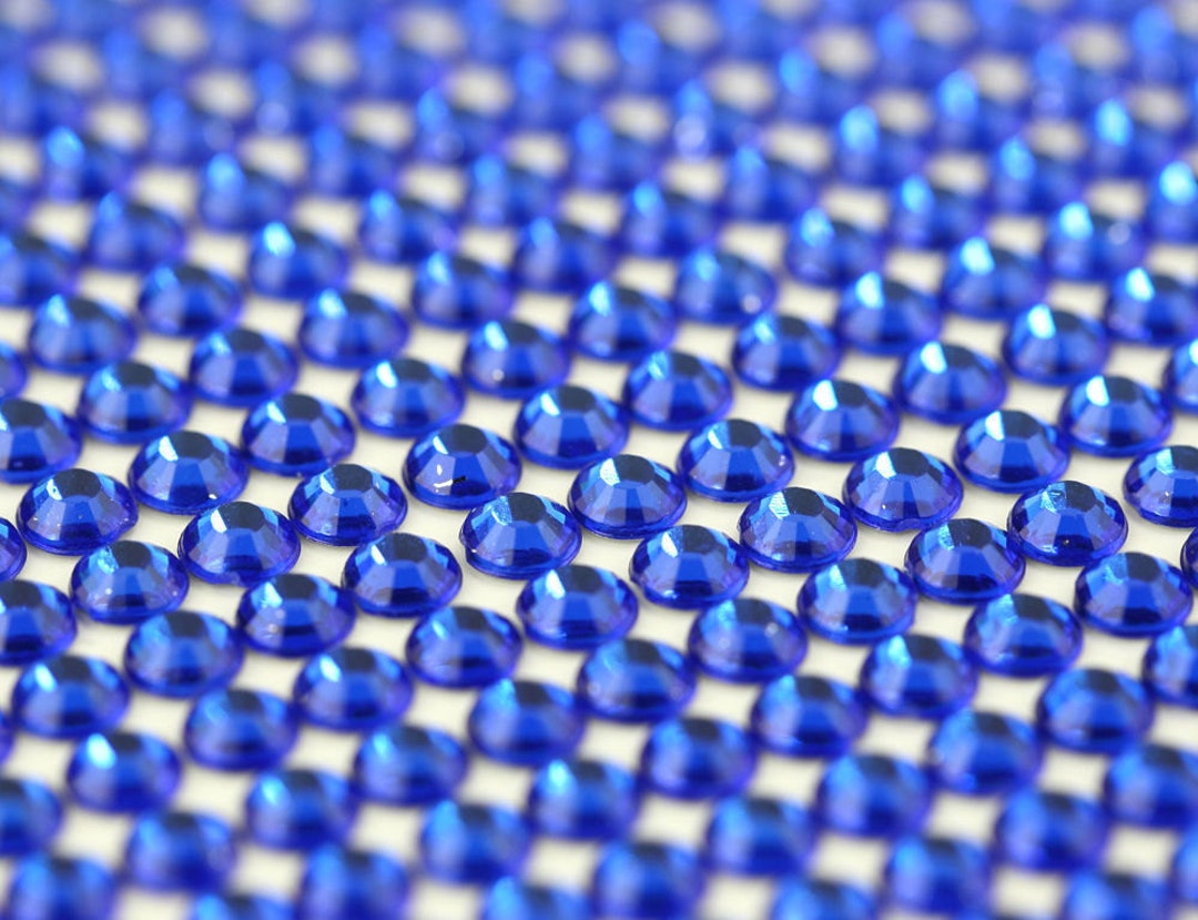 Craftbuddyus 1500 5mm Royal Blue Self Adhesive Rhinestones Sheet Stick ...