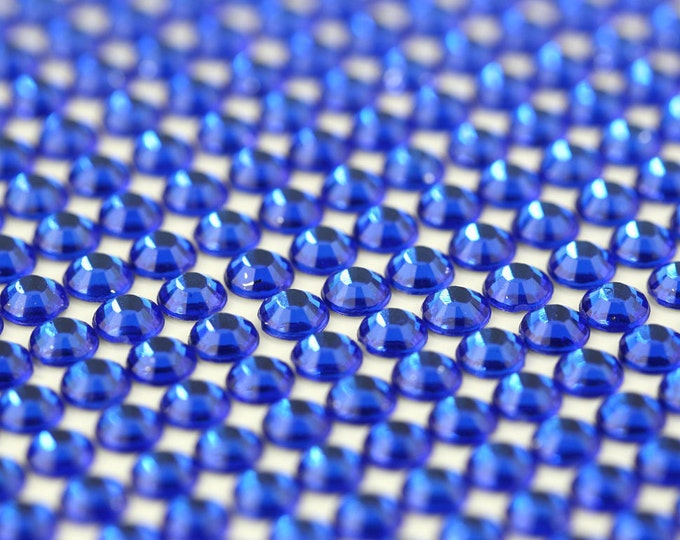 Craftbuddyus 1500 5mm Royal Blue Self Adhesive Rhinestones Sheet Stick ...