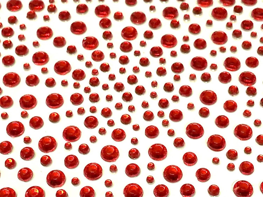Craftbuddyus 325 Red Diamante Stick on Rhinestone Crystal Self Adhesive ...