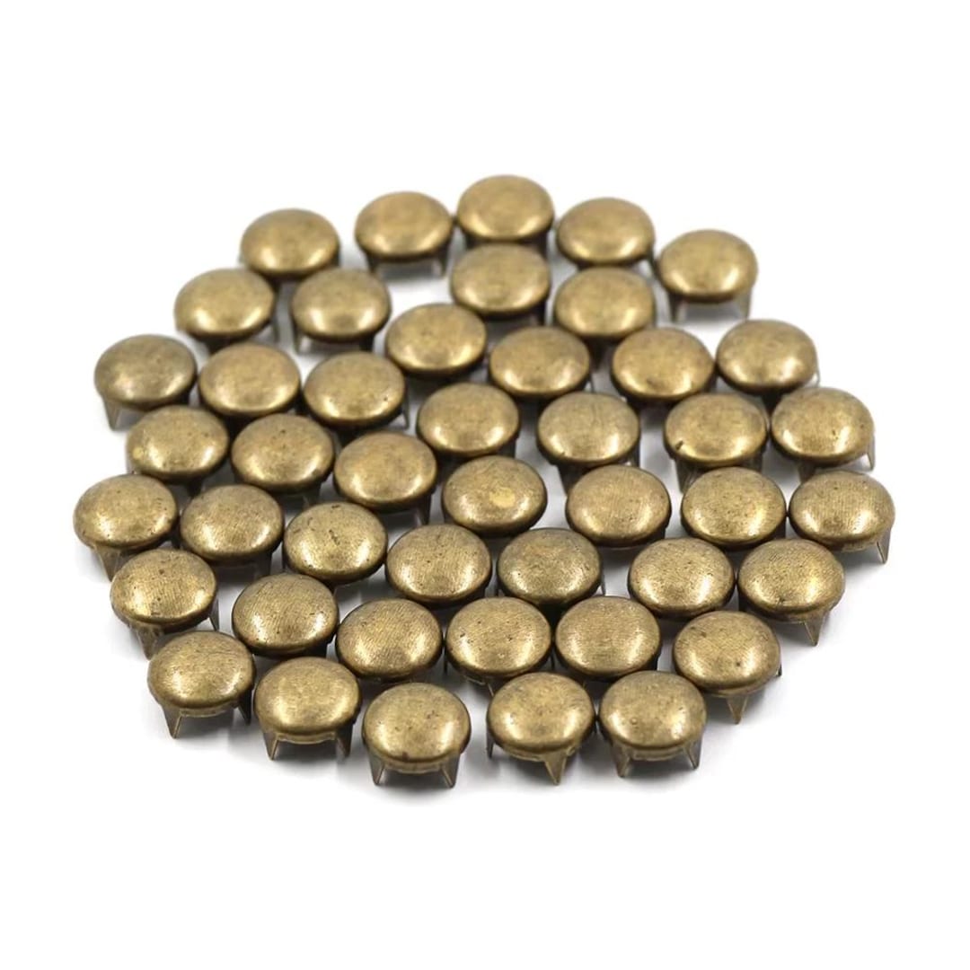 Craftbuddyus 100pcs 10mm Brass Round Dome Studs, DIY - Etsy