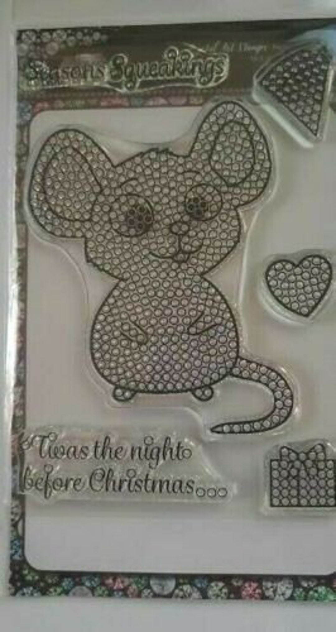 Craft Buddyus CCST33: Craft Buddy Crystal Art Squeak the Mouse A6 Stamp ...