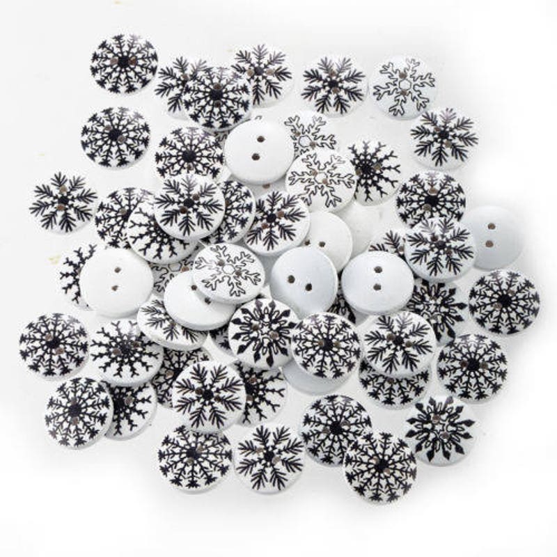 Snowflakes Buttons - Etsy