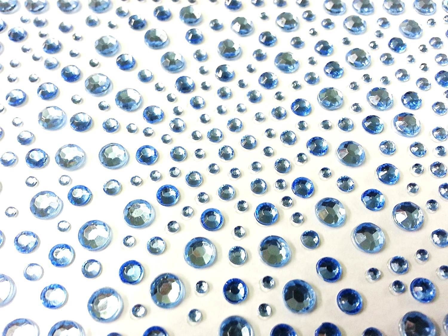 Self Adhesive Diamante Gems 2mm-5mm CraftbuddyUS Turquoise Self ...