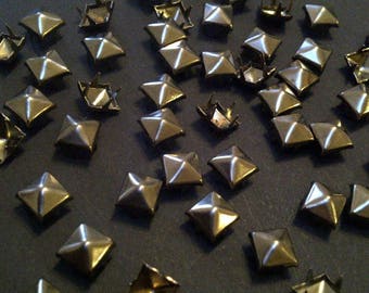 Metal Studs100 Mixed Color Square Metal Pyramid Studs for - Etsy