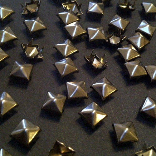 Craftbuddyus 100pcs 12mm Gold Square Pyramid Craft Studs - Etsy