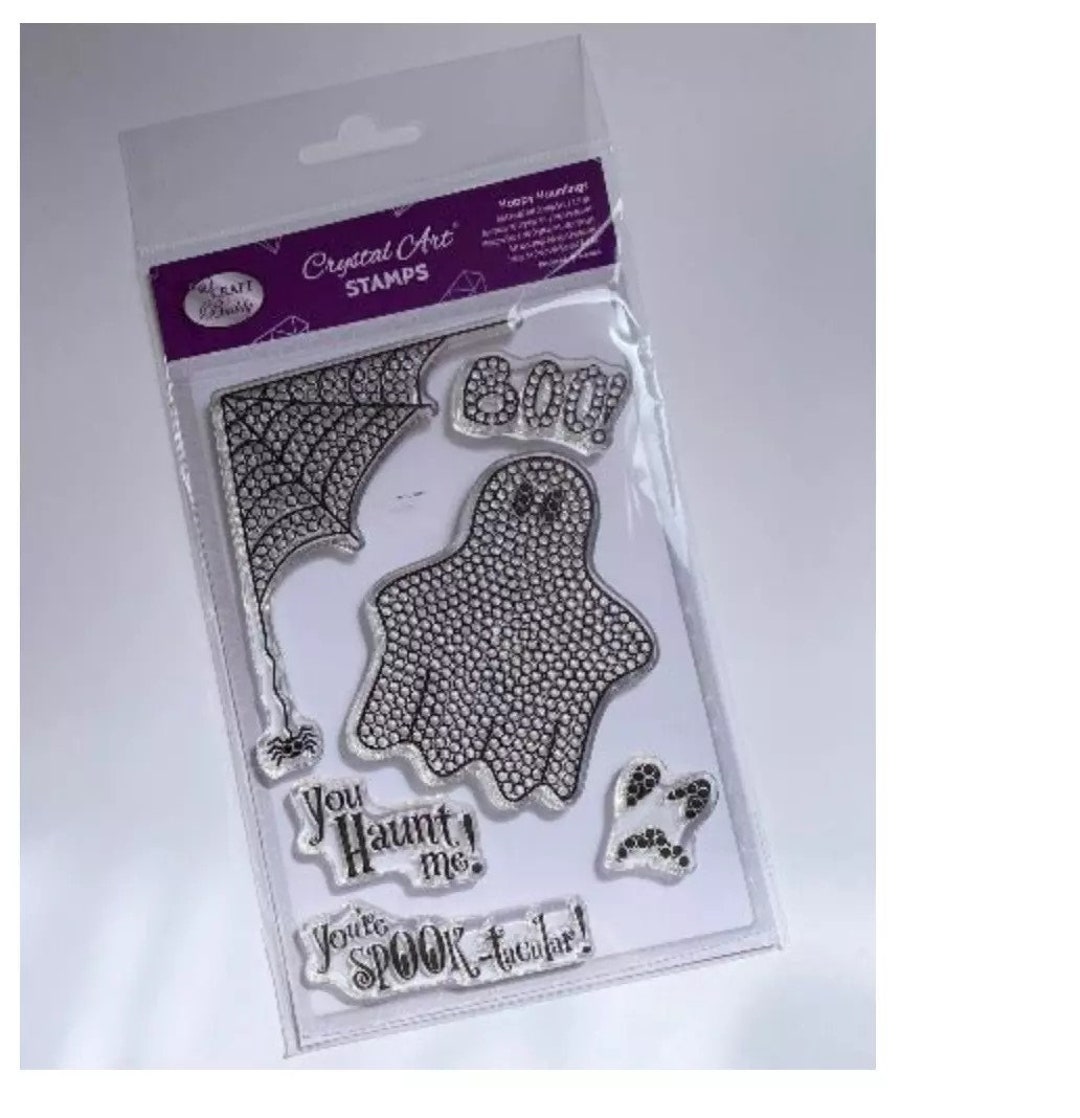Craft Buddyus CCST90: Craft Buddy Crystal Art HAPPY HAUNTINGS A6 Stamp ...