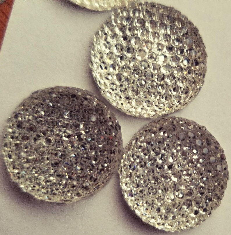 Craftbuddyus 30pcs X 20mm Clear Flat Back Bubble Round Diamante ...