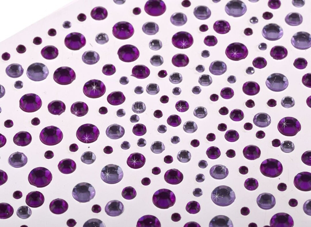 Craftbuddyus 325 Purple/lilac Mix Self Adhesive Diamante Stick on ...