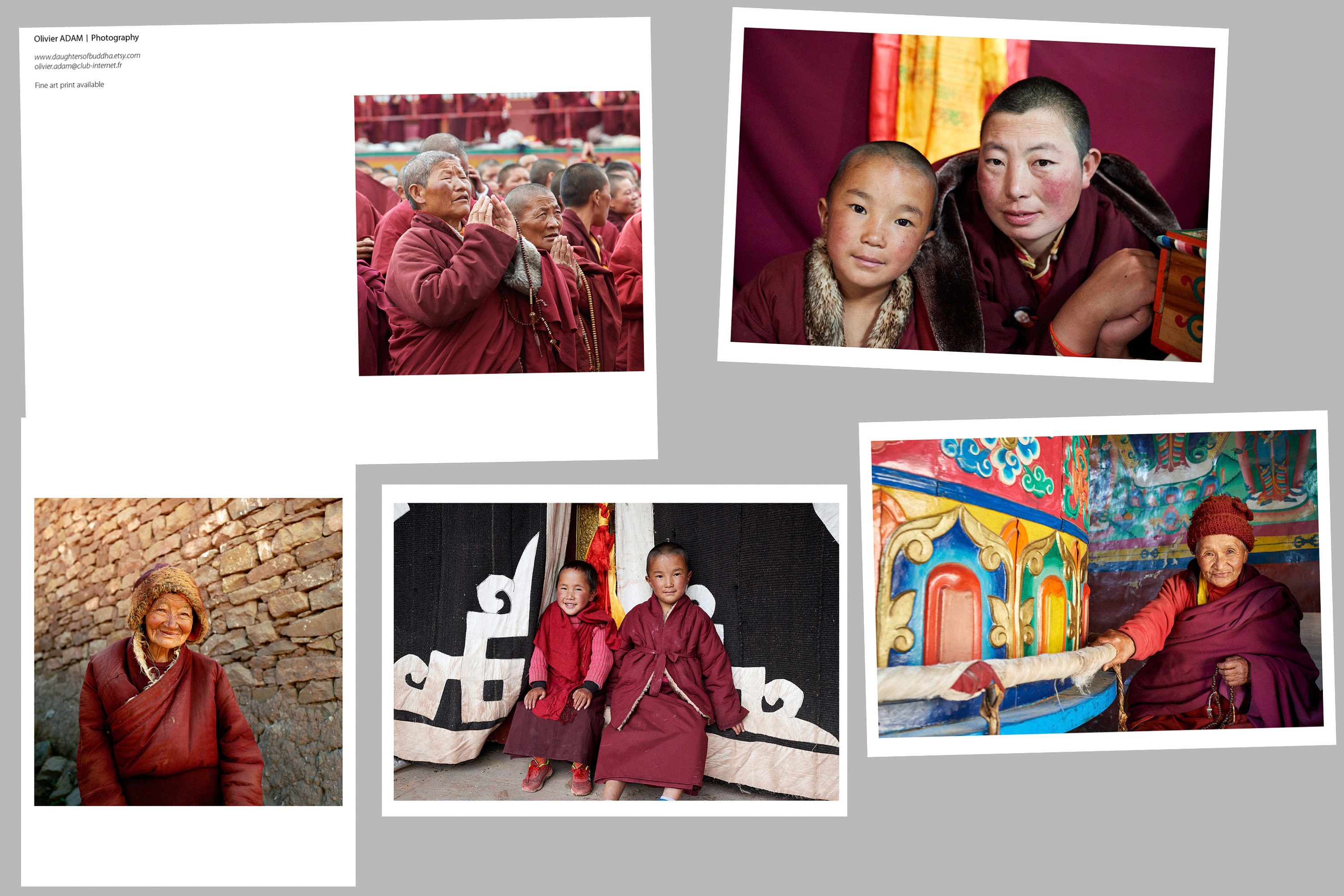 Tibetan Portraits / Set of 5 Greeting Doubled Folded Cards - Etsy