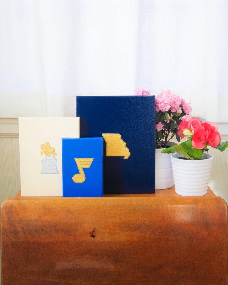 BLUE NOTE PAINTING Gold St. Louis Blues Fan Art St. Louis | Etsy