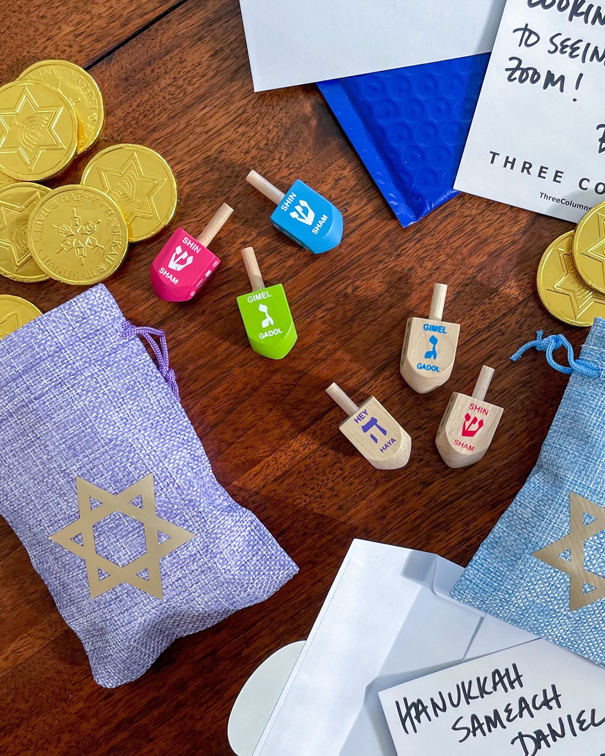 HANUKKAH GELT and DREIDEL Care Package Kids Treat Bag - Etsy Singapore