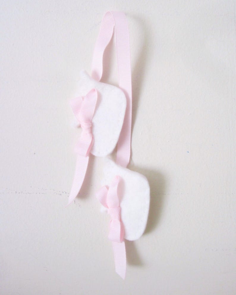 BABY BOOTIES ORNAMENT Felt Baby Decoration Baby's - Etsy