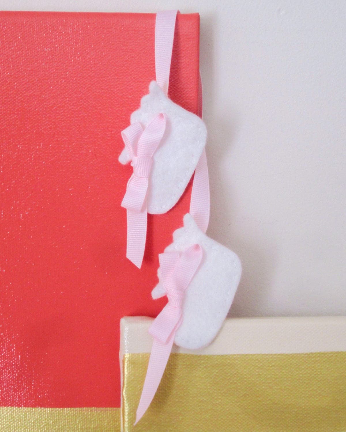 BABY BOOTIES ORNAMENT - Felt Baby Decoration - Baby's First Christmas ...