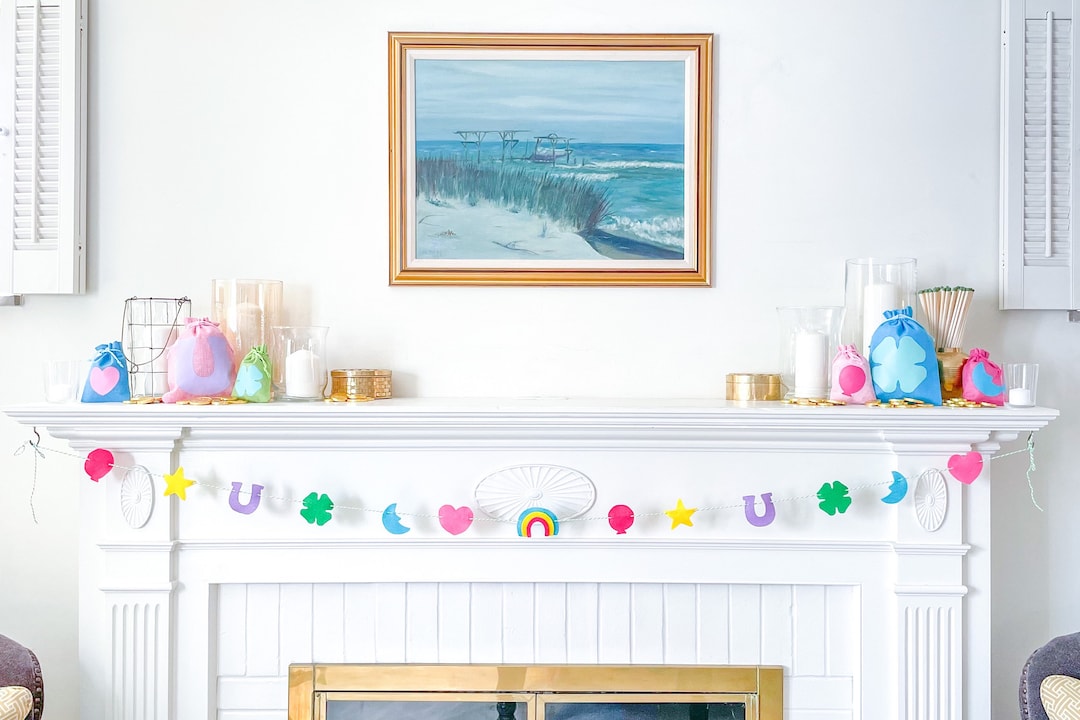 LUCKY CHARMS GARLAND - Felt Lucky Charms Cereal Decoration - St ...