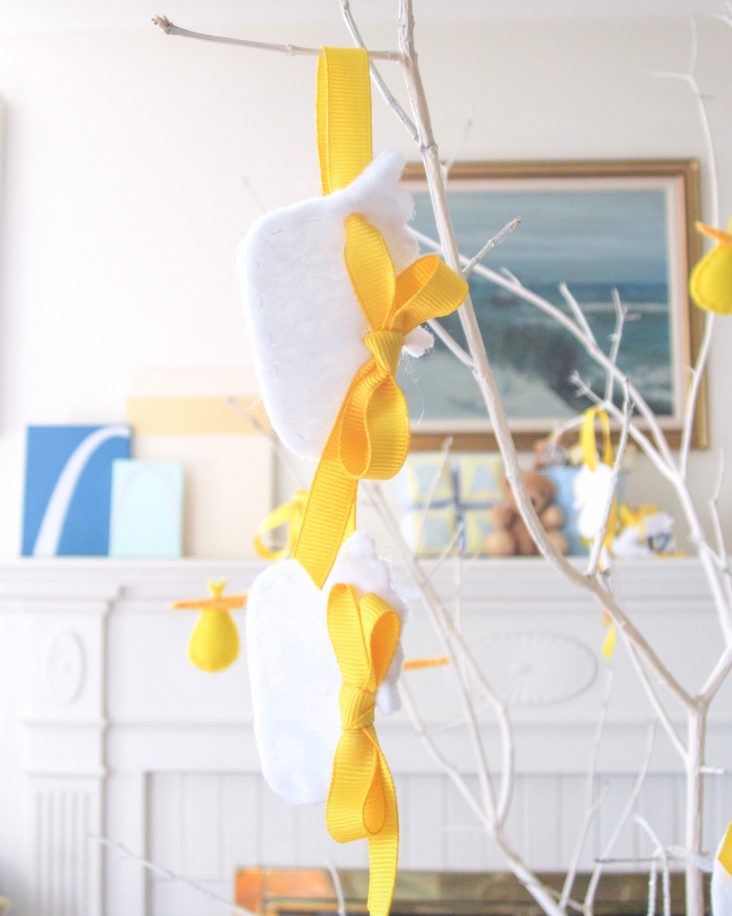 BABY BOOTIES ORNAMENT Felt Baby Decoration Baby's - Etsy