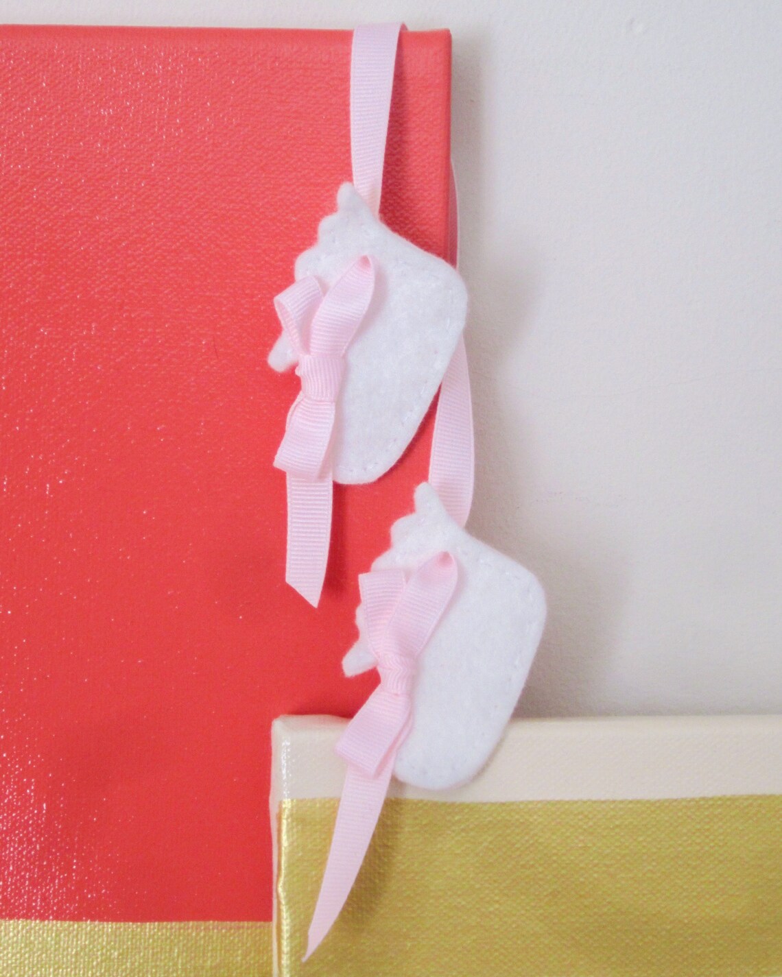 BABY BOOTIES ORNAMENT Felt Baby Decoration Baby's - Etsy