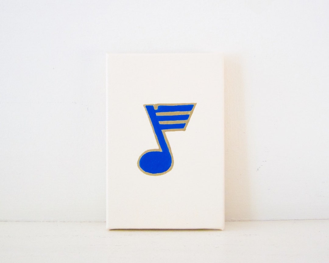BLUE NOTE PAINTING - Gold St. Louis Blues Fan Art - St. Louis Blues Fan ...