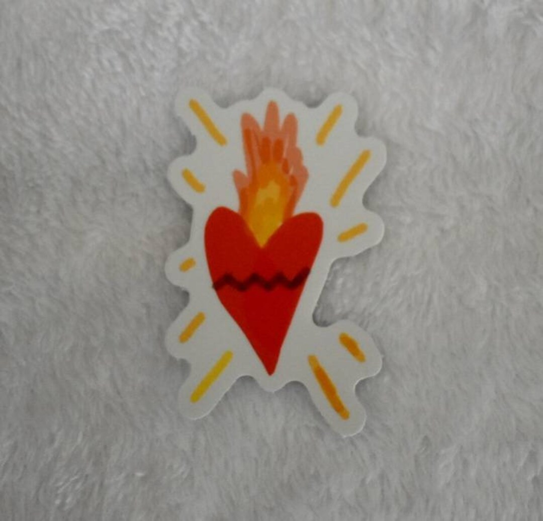 Sacred Heart Sticker for Kids/ Vinyl Waterproof UV Proof Decal - Etsy