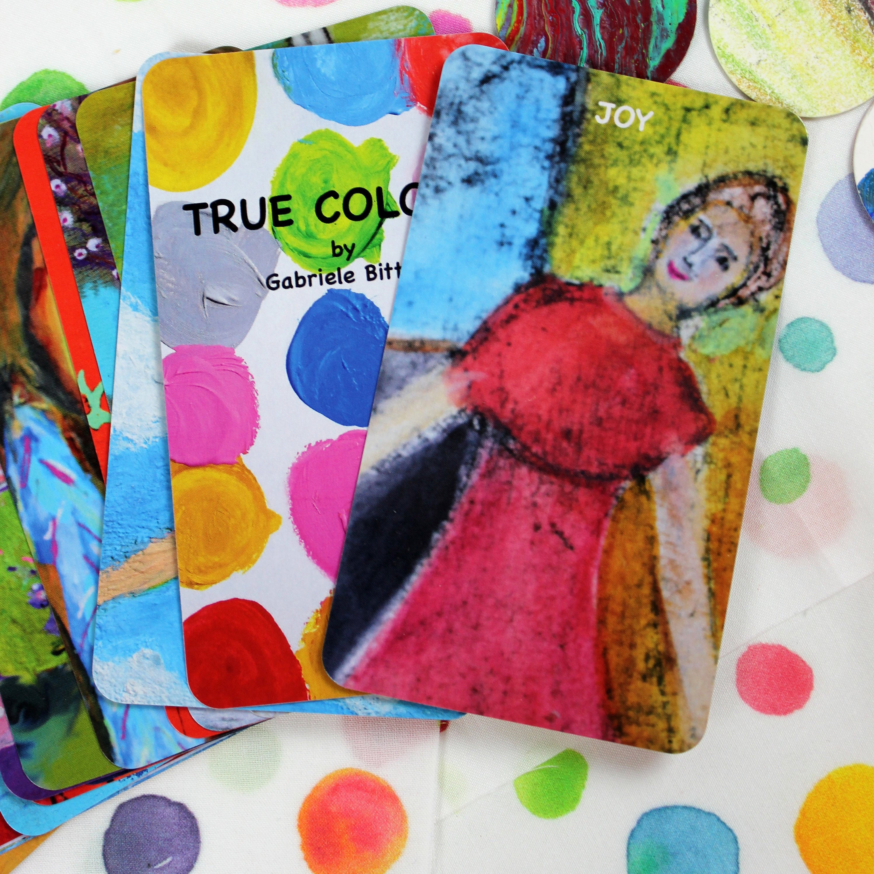 True Colors Oracle Deck, 52 Handmade Cards, Unique Art, Mixed Media ...