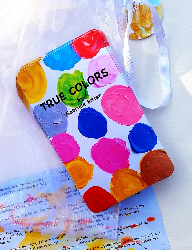 True Colors Oracle Deck, 52 Handmade Cards, Unique Art, Mixed Media ...