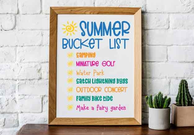 Summer Bucket List SVG / Sign Cut File - Etsy