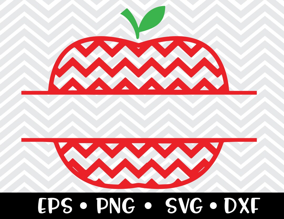 Apple Split Monogram SVG / Teacher / Back to School / Tote Bag - Etsy