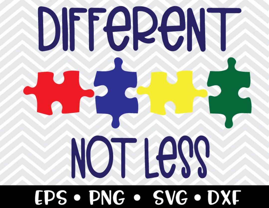 Different Not Less SVG / Autism Awareness / Heart / Puzzle Pieces - Etsy
