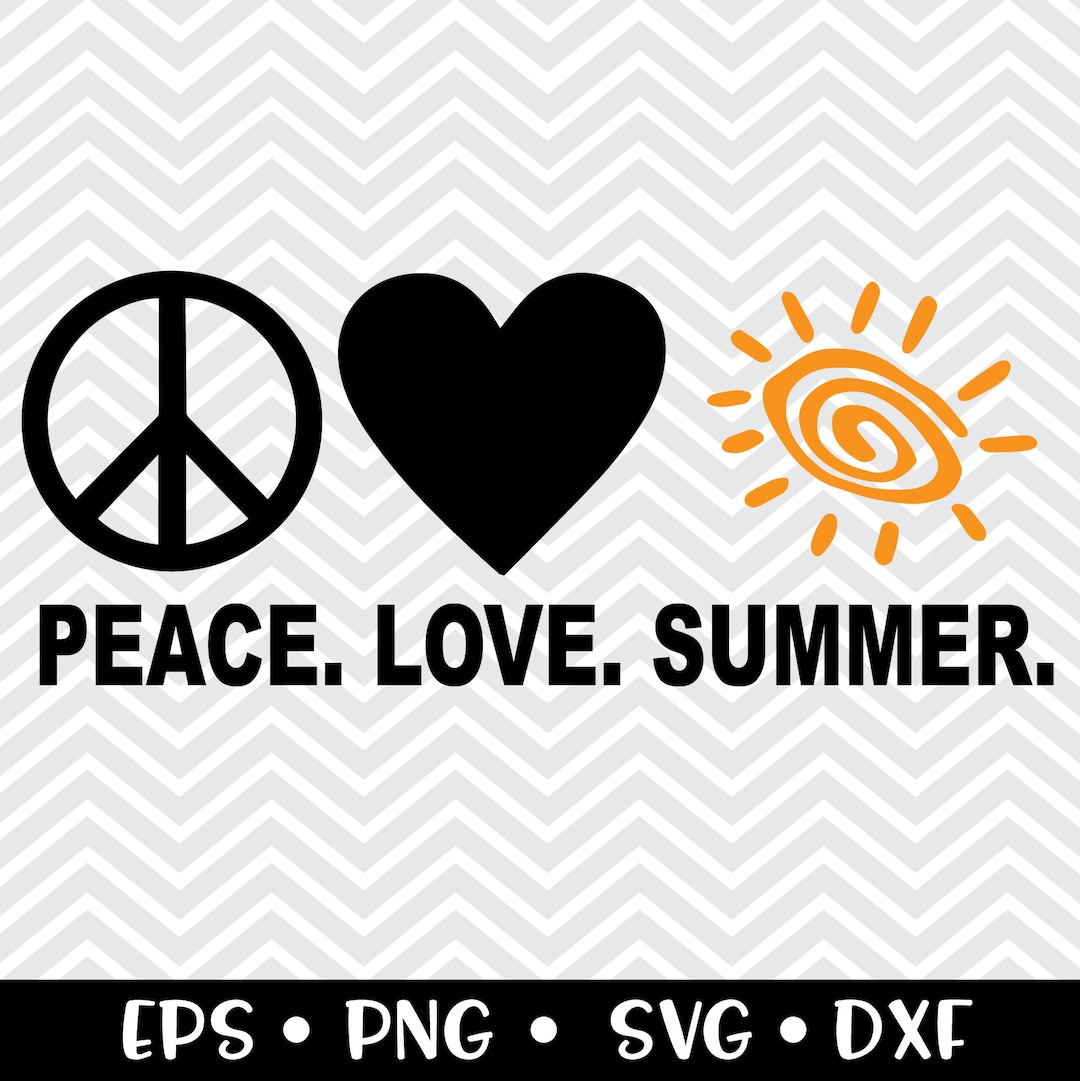 Peace Love Summer SVG: Sunshine Cut File (digital Download) - Etsy