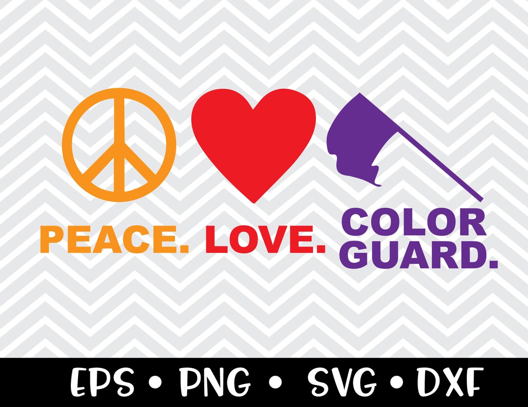 Peace Love Color Guard SVG / Marching Band / Color Guard - Etsy
