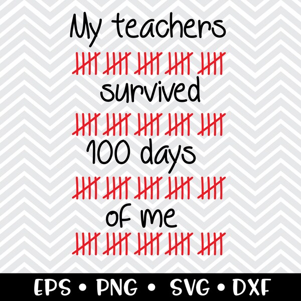 My Students Survived 100 Days of Me Svg - Etsy