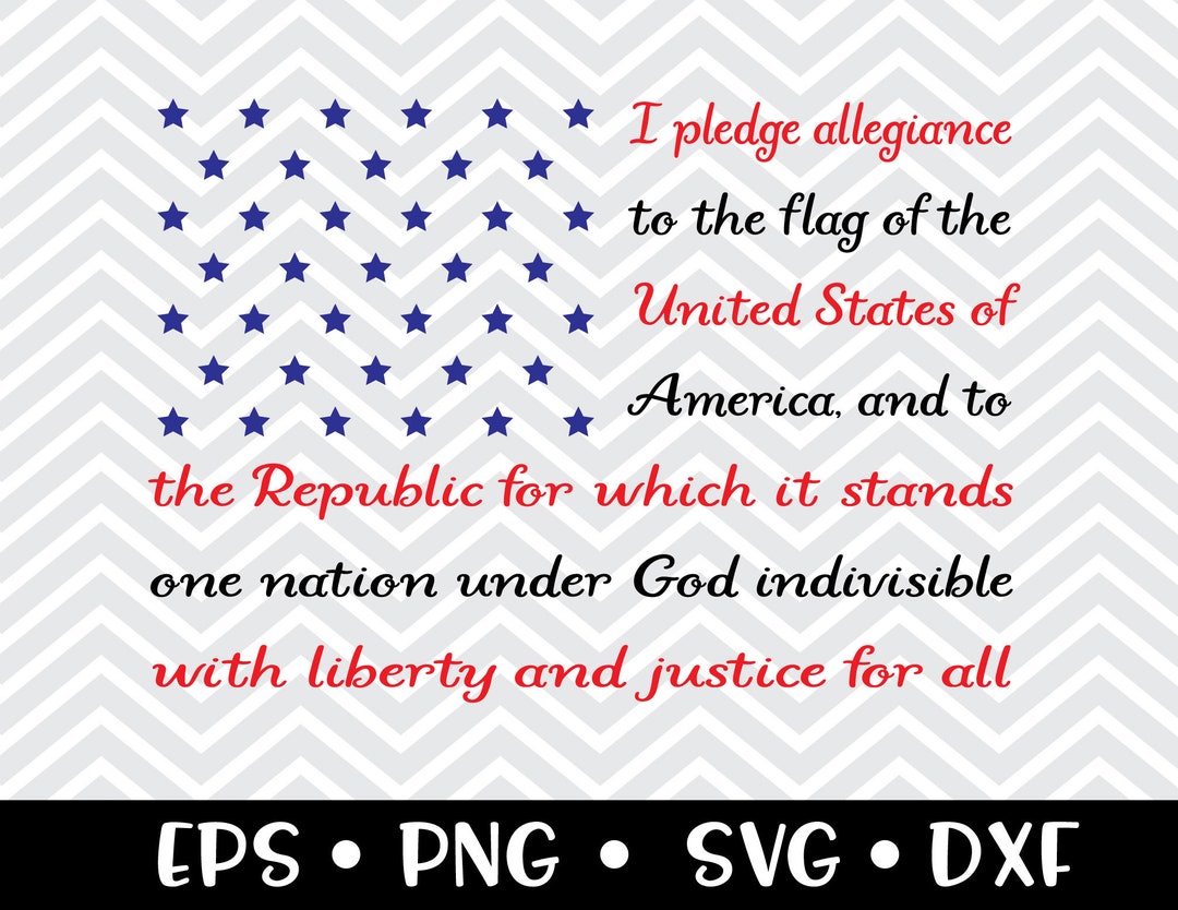 Pledge of Allegiance SVG / Rear Window Decal / T-shirt Cut - Etsy
