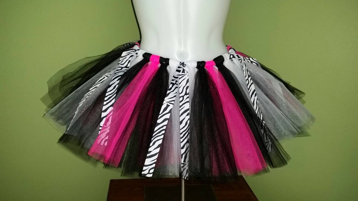 Adult Pink Zebra Tutu Junior Misses Plus Sizes - Etsy