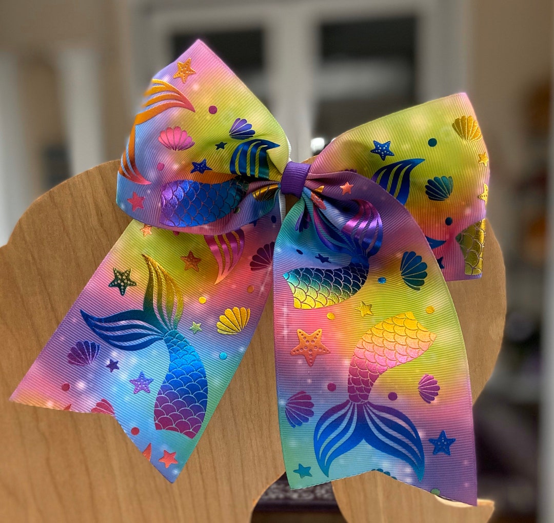 Mermaid Tails and Shells 6 Cheer Style Bow Choose Your Favorite Clip or ...