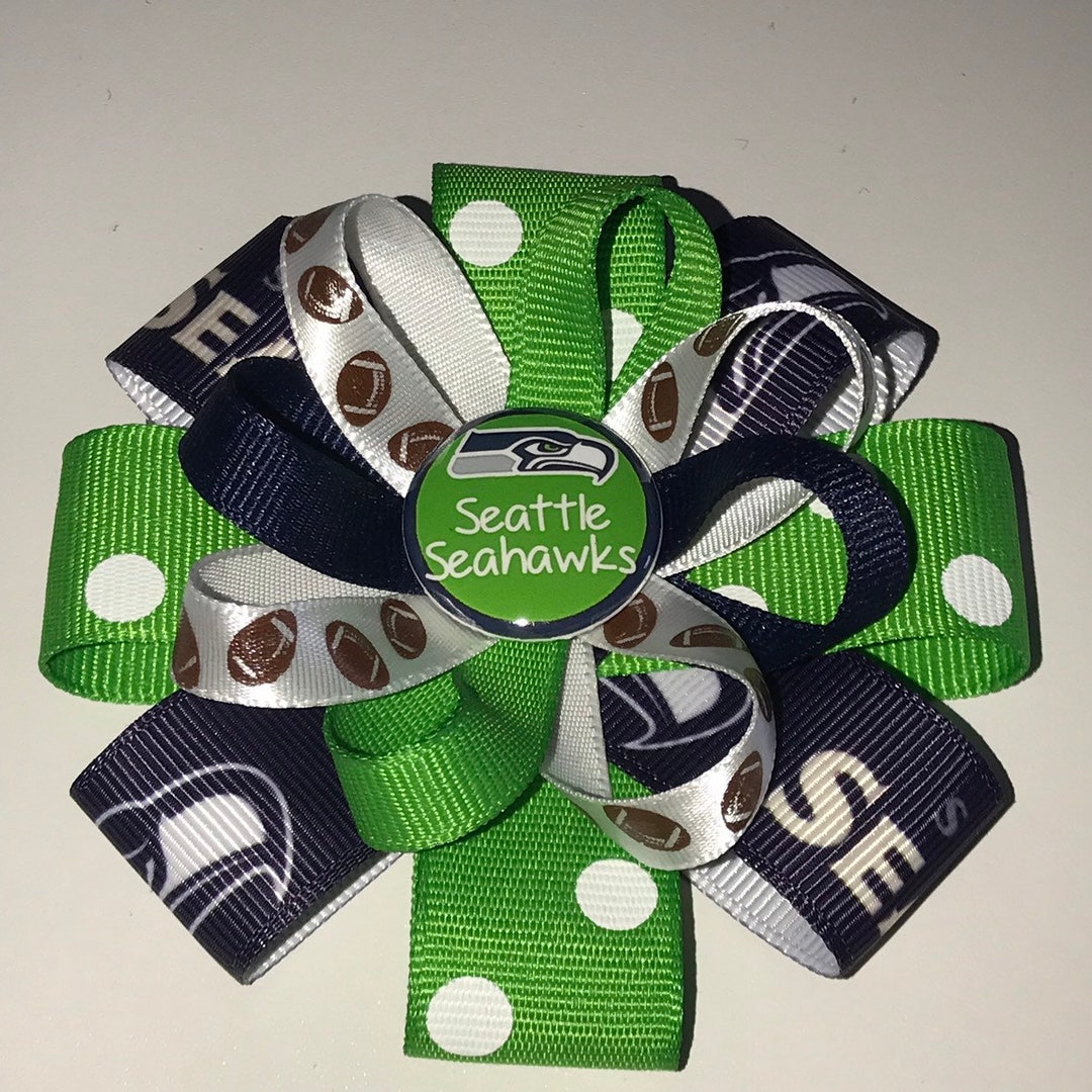 Seattle Seahawks Green and Blue Hair Bow or Headband - 2 Sizes - Etsy