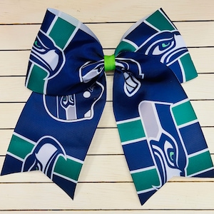Seahawks Inspired 6" Cheer Style Bow - Etsy