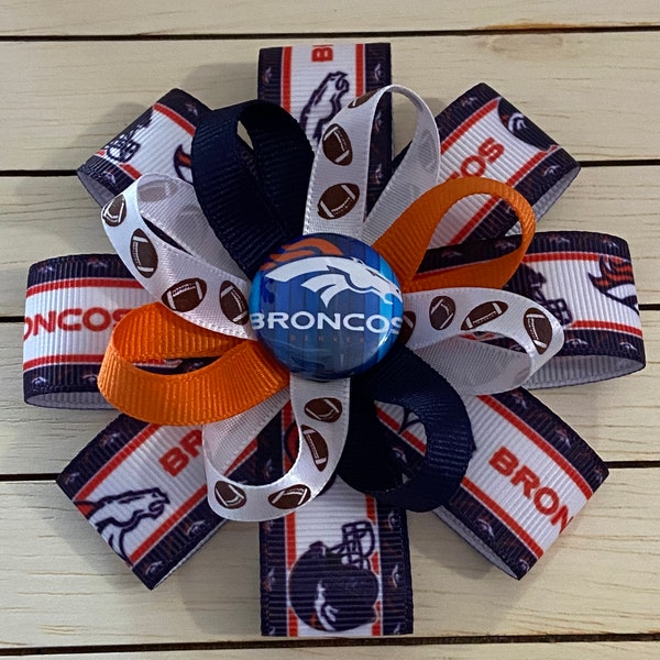 Broncos Hair Bow - Etsy