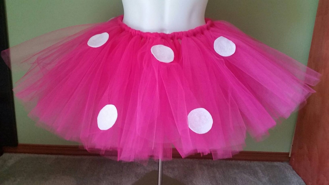 Adult Minnie Mouse Tutu Pink With White Polka-dots - Etsy