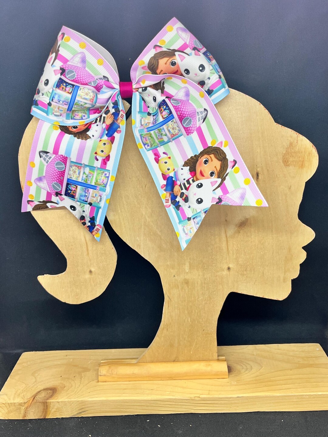 Gabby’s Dollhouse - 6" Cheer Style Bow - Choose Your Favorite Clip or ...