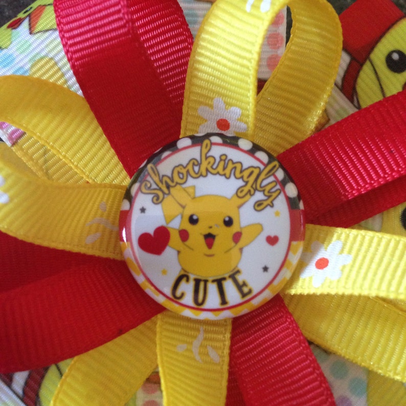 Pokemon Pikachu Hair Bow or Headband 2 sizes | Etsy