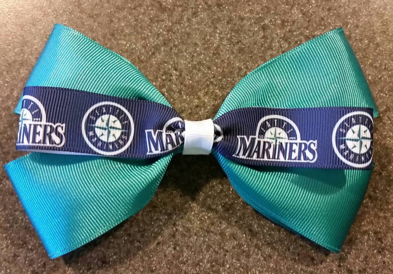 Seattle Mariners Navy/teal Boutique Hair Bow or Headband 2 - Etsy