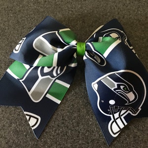 Seahawks Inspired 6 Cheer Style Bow - Etsy