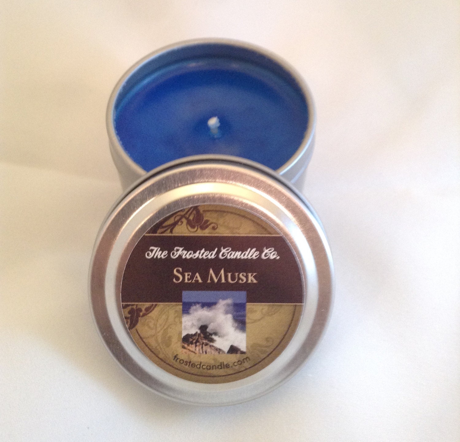 Sea Musk 2oz Soy Travel Tin Ocean Mist Wax Blue Fresh - Etsy UK