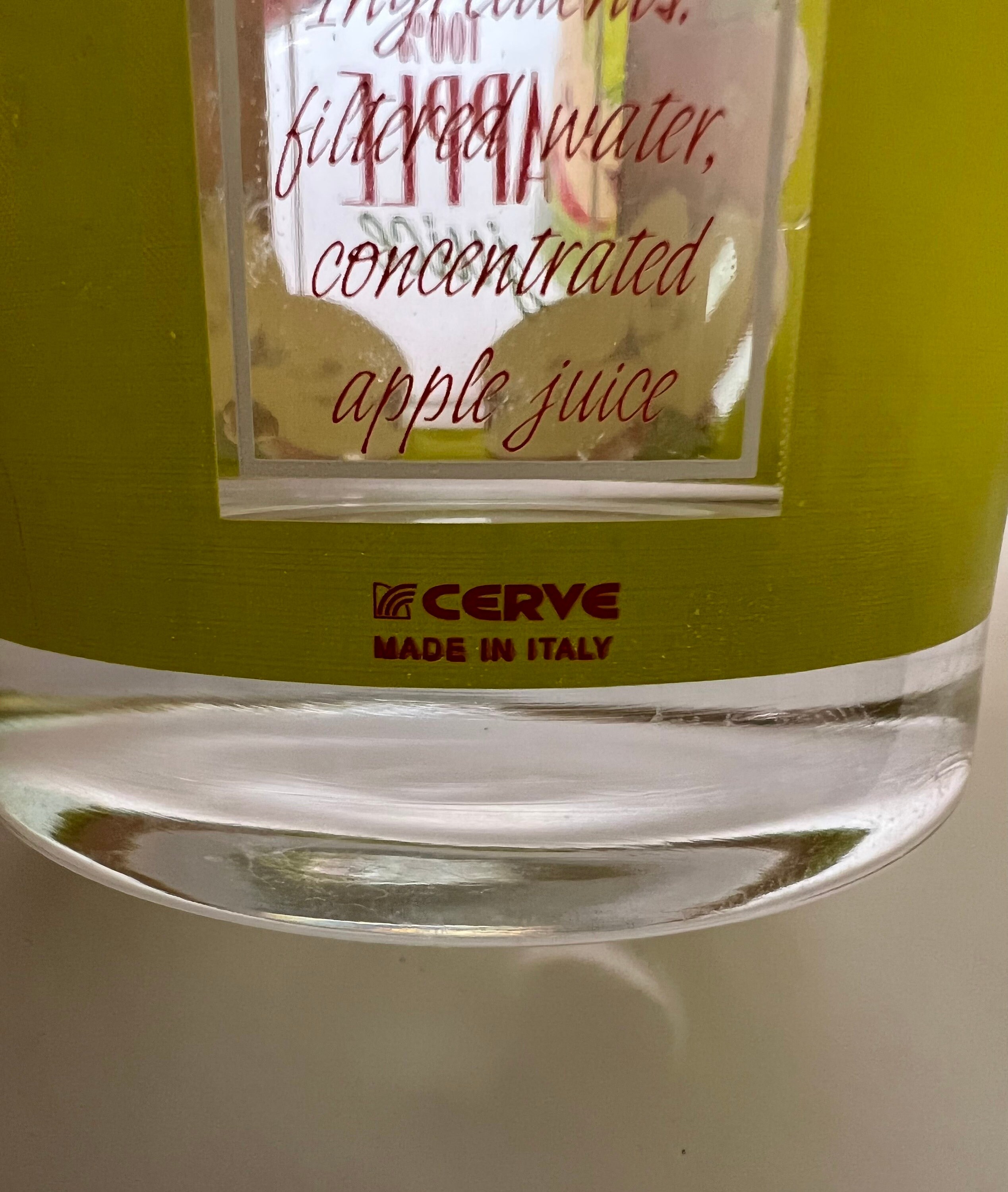 Vintage Juice Glasses, CERVE Made in Italy, Apple Juice, Kitchen Kitsch ...