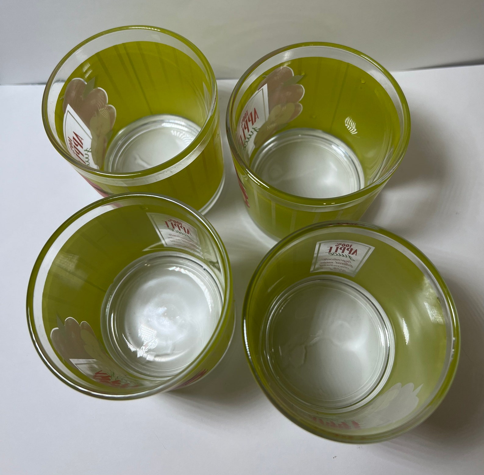 Vintage Juice Glasses, CERVE Made in Italy, Apple Juice, Kitchen Kitsch ...