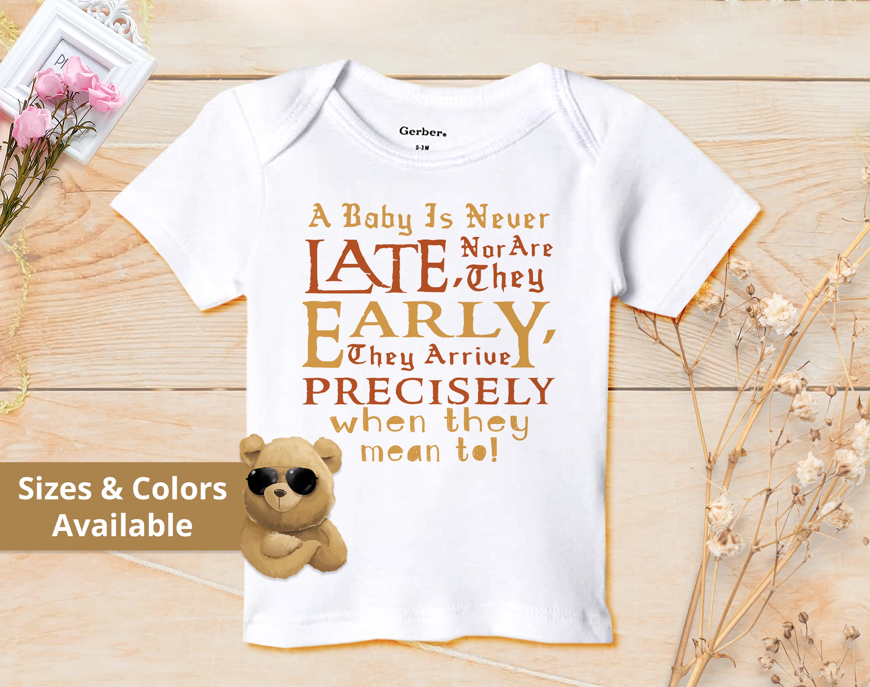 LOTR A Baby is Never Late Bodysuit Bodysuit | Funny Baby Shirt | Lotr ...