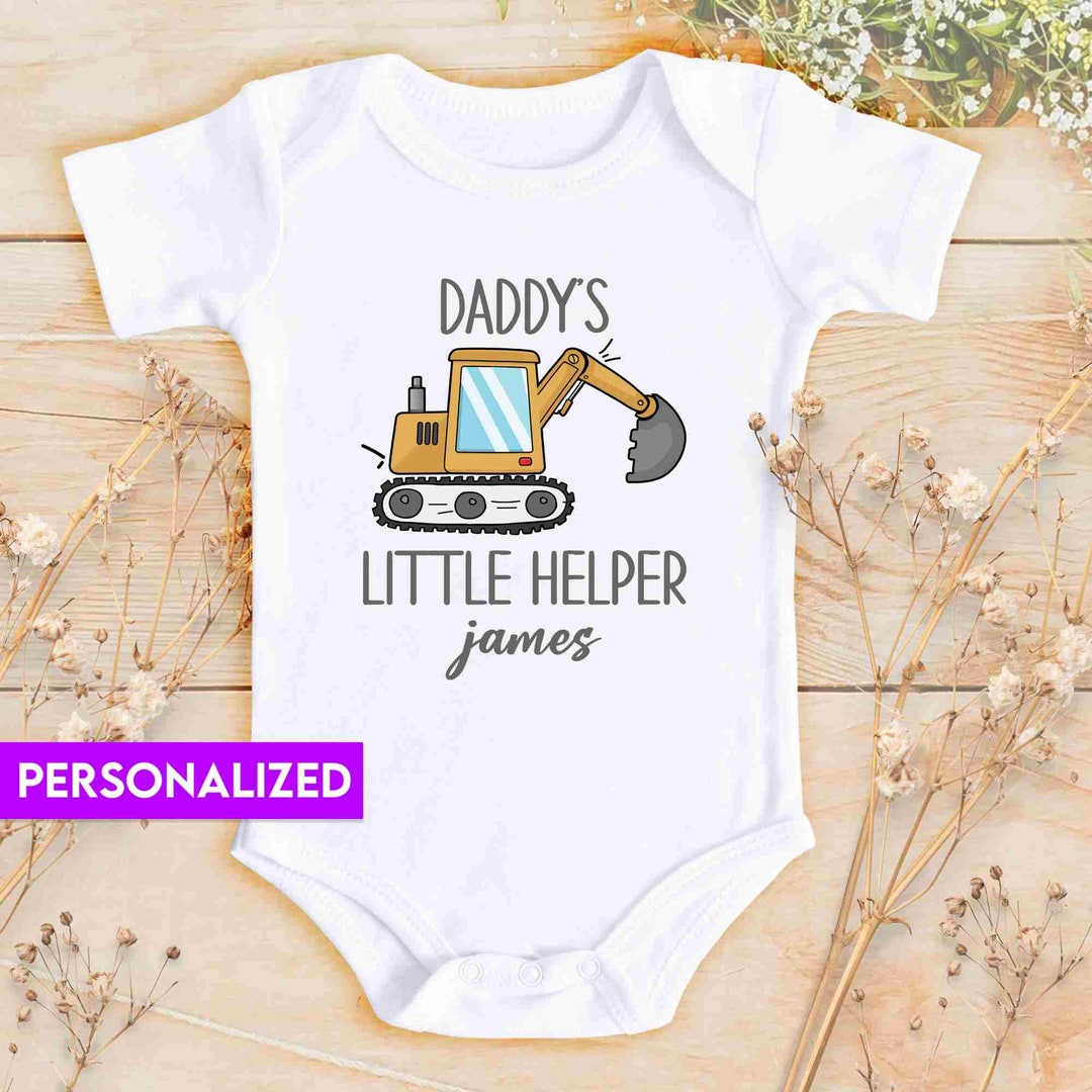Pregnancy Announcement | Daddy Little Helper Baby Shower Bodysuit ...