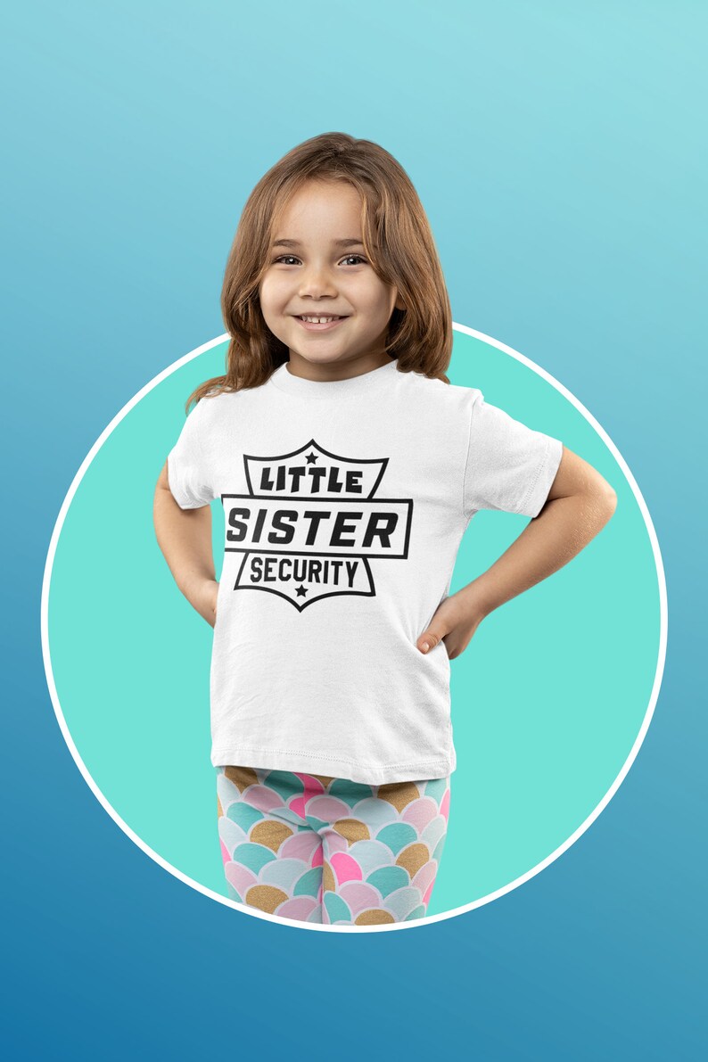 Little Sister Security Sibling Shirt | Gender Reveal Outfit | Protected ...